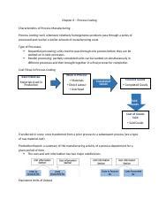 Chapter 6 Process Costing Docx Chapter 6 Process Costing Characteristics Of Process