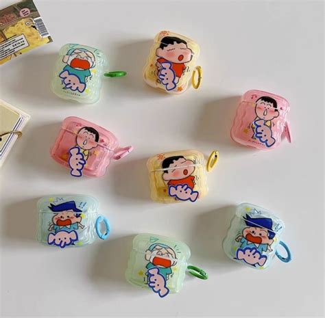 짱구 맹구 철수 훈이 에어팟케이스 에어팟 1 에어팟2 에어팟3 에어팟프로 이어폰케이스 블루투스 헤드셋 커버 캐릭터 스트랩 에이블리