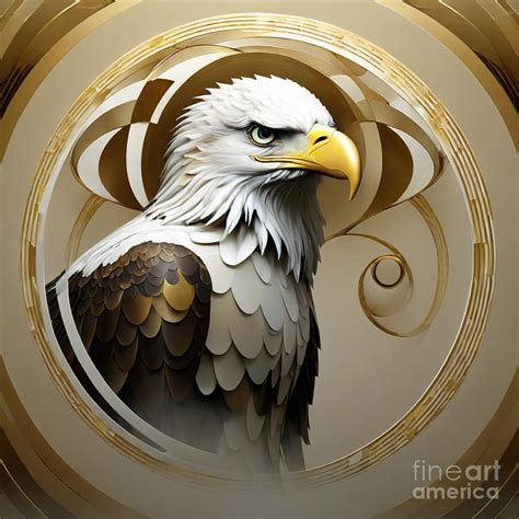 Bald Eagle Head Digital Art By Debra Miller Fine Art America