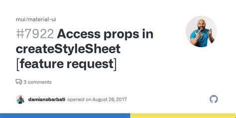 Access Props In Createstylesheet Feature Request · Issue 7922 · Muimaterial Ui · Github