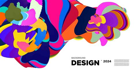 Vector Colorful Abstract Psychedelic Liquid And Fluid Background