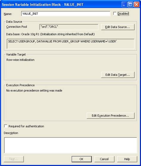 obiee obiee data level security session variables