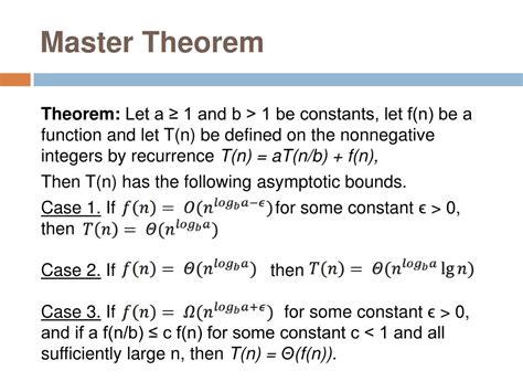 Ppt Master Theorem Powerpoint Presentation Free Download Id4491319