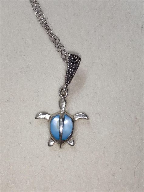 Mini Turtle Abalone Pendent Sterling Silver Mini Turtle Pendent