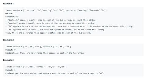 Leetcode Count Common Words With One Occurrence
