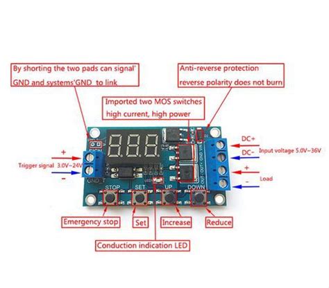 Trigger Cycle Timing Delay Switch Circuit Double Mos Tube Control Board