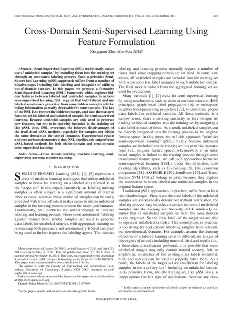 Pdf Cross Domain Semi Supervised Learning Using Feature Formulation