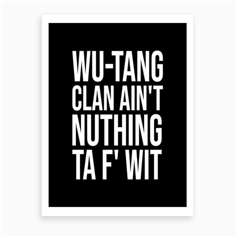 Wu Tang Clan Lyrics Art Print Wu Tang Clan Lyrics Art Wu Tang