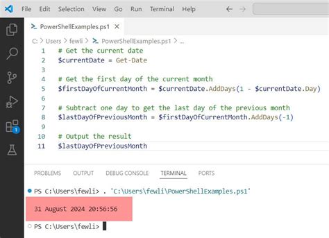 Powershell Get The Last Day Of The Previous Month