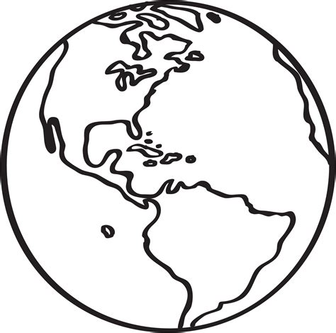 Freehand Drawing World Map Sketch On Globe 10330606 Png