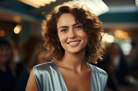 Premium Ai Image Woman Acknowledged With Award On Company Cruise Sailing To Success Employee