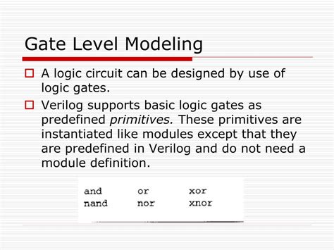 Ppt Verilog Hdl Introduction Powerpoint Presentation Free Download Id2601804