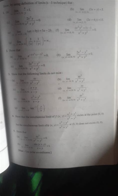 show by using definition of limits ε−δ technique that 1 a lim 4 1