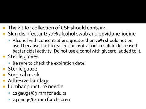 Collection Transport And Processing Of Clinical Specimens Csf Ppt