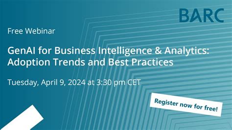 Dataanalytics Genai Businessintelligence Bi Webinar Trends Barc