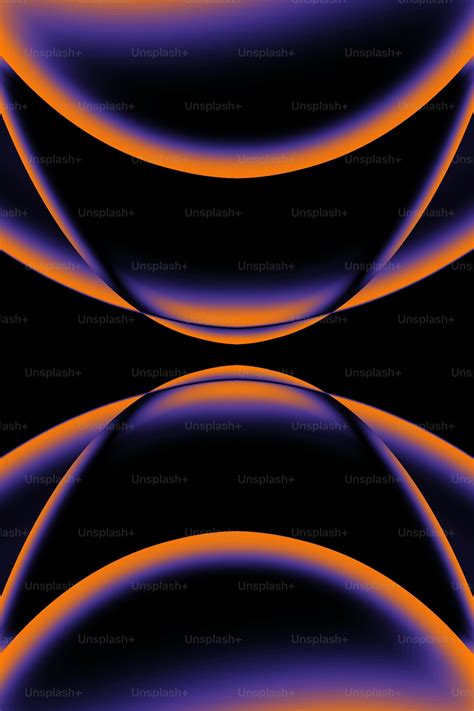 주황색과 파란색 원이 있는 검은색 배경 사진 Unsplash의 추상적인 이미지