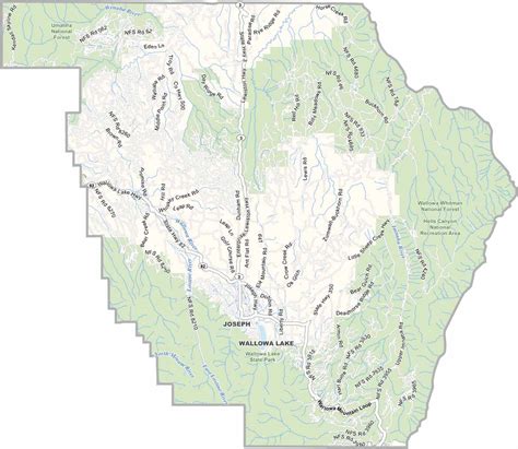 Wallowa County Map Oregon Us County Maps