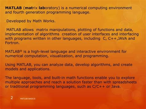 Matlab Ppt Pptx Programming Languages Computing