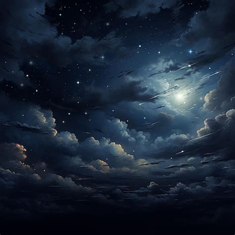 Premium Photo Cloudy Night Sky
