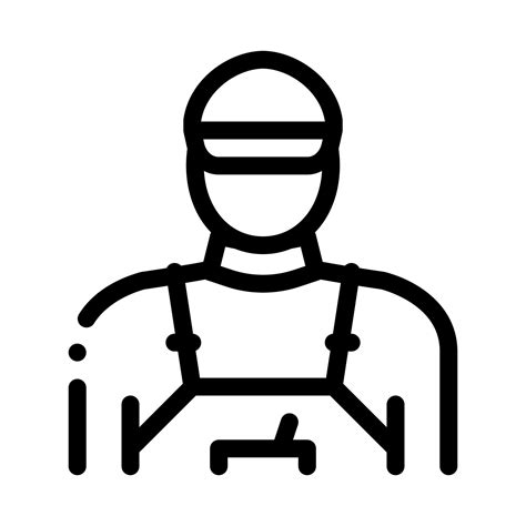 Tile Stacker Worker Icon Vector Outline Illustration 17592812 Vector Art At Vecteezy