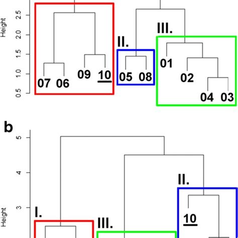 dendrograms summarizing hierarchical agglomerative clustering of