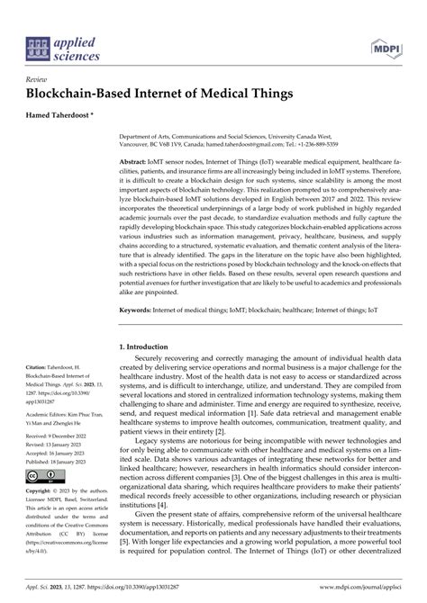 Pdf Blockchain Based Internet Of Medical Things