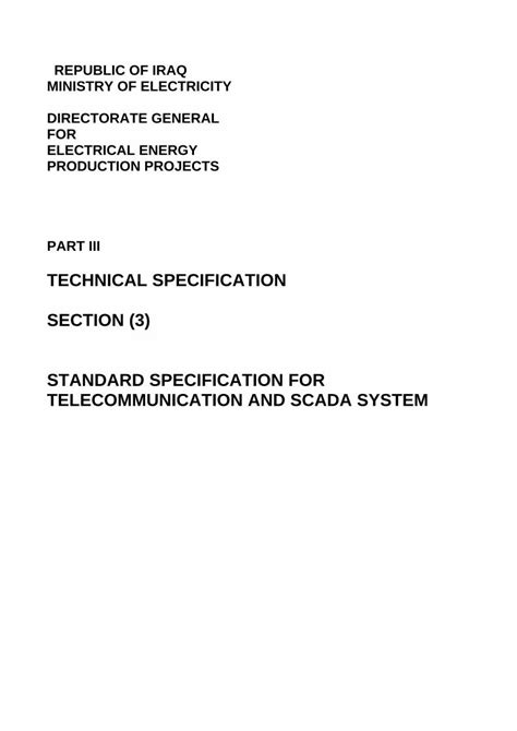 Pdf Technical Specification Section 3 Standard Smc Dokumentips