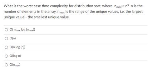 Solved What Is The Worst Case Time Complexity For Chegg