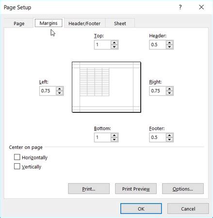 How To Change Page Setup In Excel Dummies