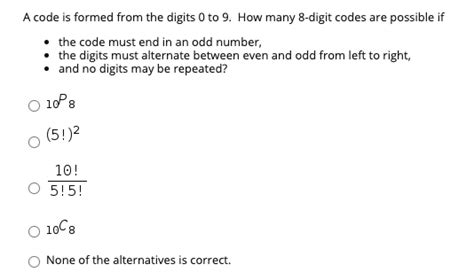 Solved A Code Is Formed From The Digits To How Many Chegg