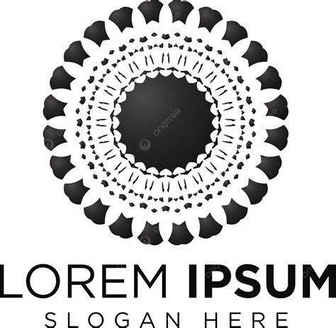 모양 간단한 라인 독특한 현대 럭셔리 스타일 추상 만다라 로고 디자인 서식 파일 명품 브랜드 검은 색 심벌 마크 Png 일러스트 및 벡터 에 대한 무료 다운로드