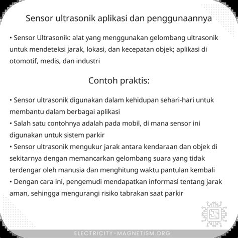 Sensor Ultrasonik Aplikasi Dan Penggunaannya