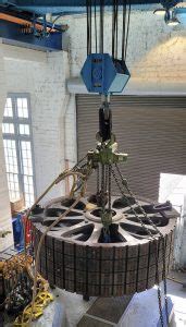 Using Pneumatic Chain Hoists To Lift A Hydroelectic Turbine Rotor