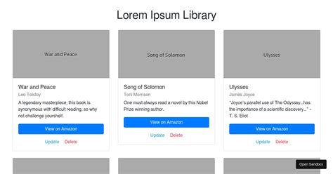 React Library Codesandbox