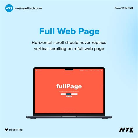 Nyx When Pages Feature Both Vertical And Horizontal Scrolling Users Have To Move Their