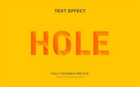 Premium Psd Hole Text Effect