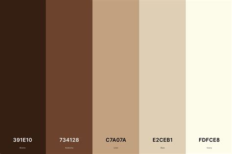 Cream Color Palettes With Names And Hex Codes