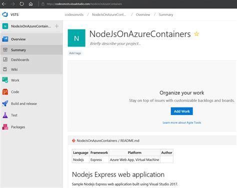understanding and setting up ci cd of node js web app on containers through vsts on azure 5 of