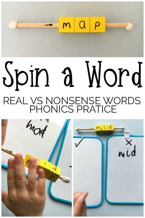 Spin A Word Real Vs Nonsense Words Activity For Phonics Practice