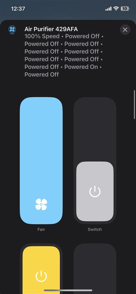 Ikea Starkvind Air Purifier Through Zha And Homekit Bridge Showing