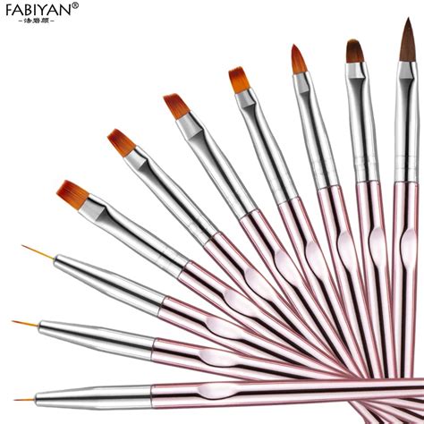 네일 아트 라이너 드로잉 페인팅 브러쉬 개 대 아크릴 파우더 조각 UV 젤 확장 매니큐어 펜 Nail Brushes AliExpress