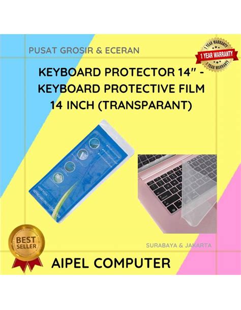 KP14 KEYBOARD PROTECTOR 14 KEYBOARD PROTECTIVE FILM 14 INCH TRANSPARANT SWALAYAN KOMPUTER