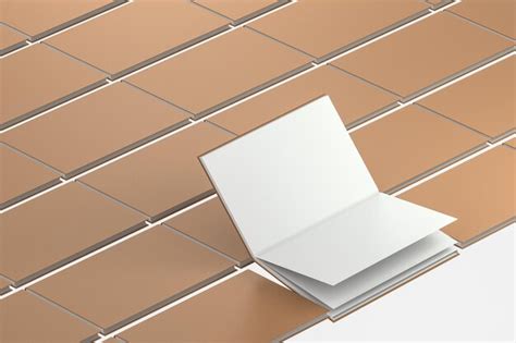 Premium Photo The Brown Blank Opening Notebook Background 3d Rendering