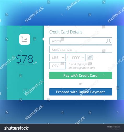 Shopping Cart Check Out Credit Card Payment Website Interface Template Design Transparent