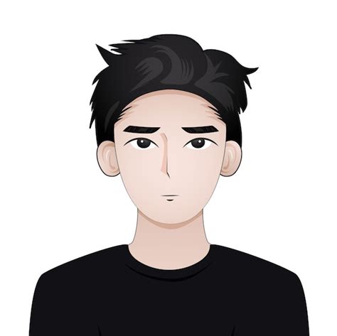 잘생긴 남자 초상화 벡터 일러스트 레이 션 프리미엄 벡터