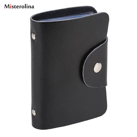 Pu Læder Funktion 1224 Bits Kort Etui Visitkort P Vicedeal