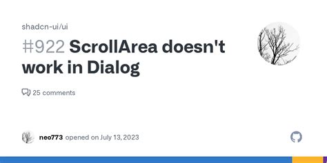 Scrollarea Doesnt Work In Dialog · Issue 922 · Shadcn Uiui · Github
