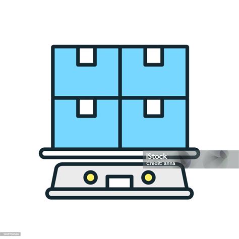 골판지 상자를 운반하는 자동화된 전송 로봇의 벡터 그림 로봇에 대한 스톡 벡터 아트 및 기타 이미지 로봇 산업용 로봇팔 자동화 기술 Istock