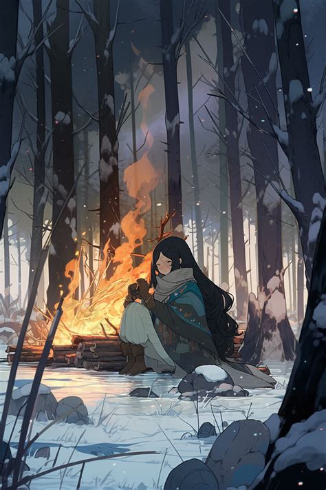 大雪节气女孩中国冬天插画图片 包图网