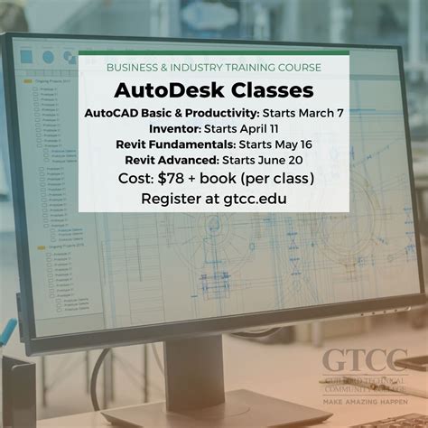 Learn Autocad Revit Or Autodesk Inventor In Eight Night Classes On Gtccs… Guilford Technical